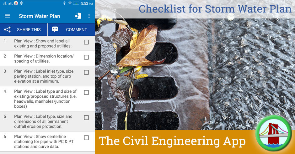 Checklist : Storm Water Plan – The Civil Sutras